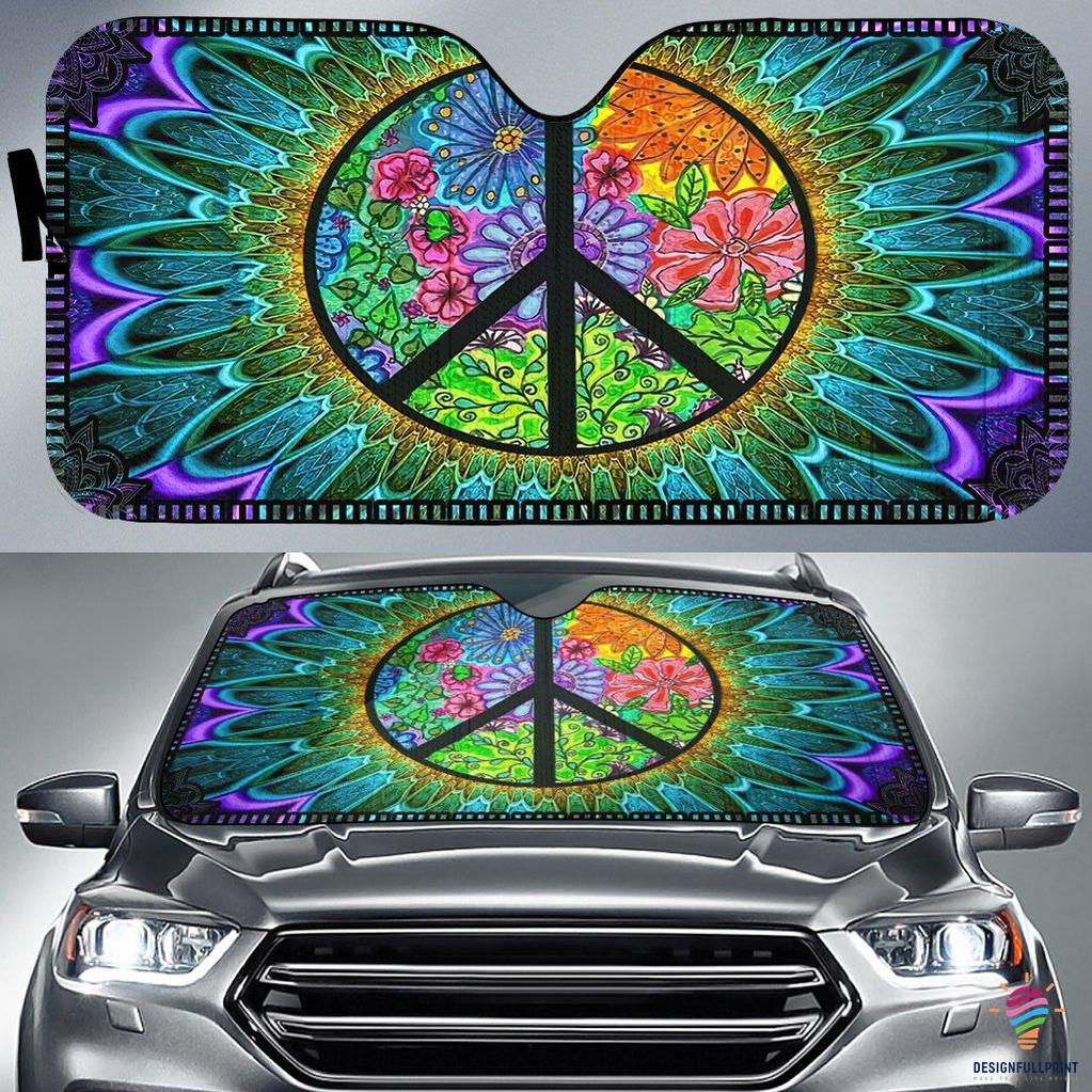 Gift For Hippie Hippie Sun Shade Car Window Shades Sun Shades CM ...