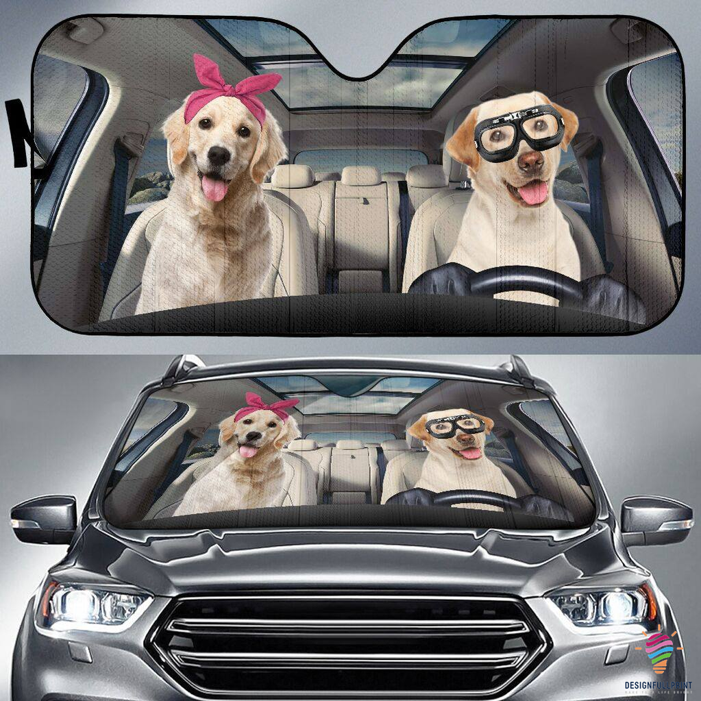 Labrador Couple Sun Shade Car Window Shades Sun Shades CM – Designfullprint