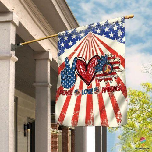 American Peace Sign Flag Peace Flag USA LHC1 – Designfullprint