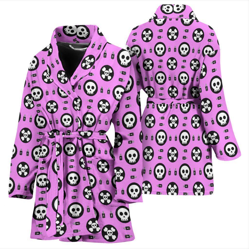 Skull Gift Skulls and Potion Womens Bathrobe – Designfullprint