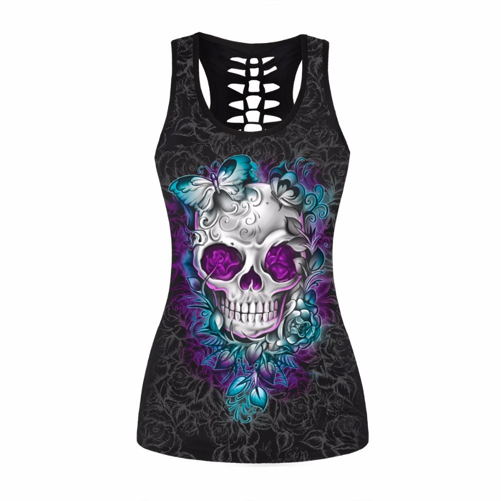 Skull Gift 3D Printed Skull Black Tanks – Designfullprint