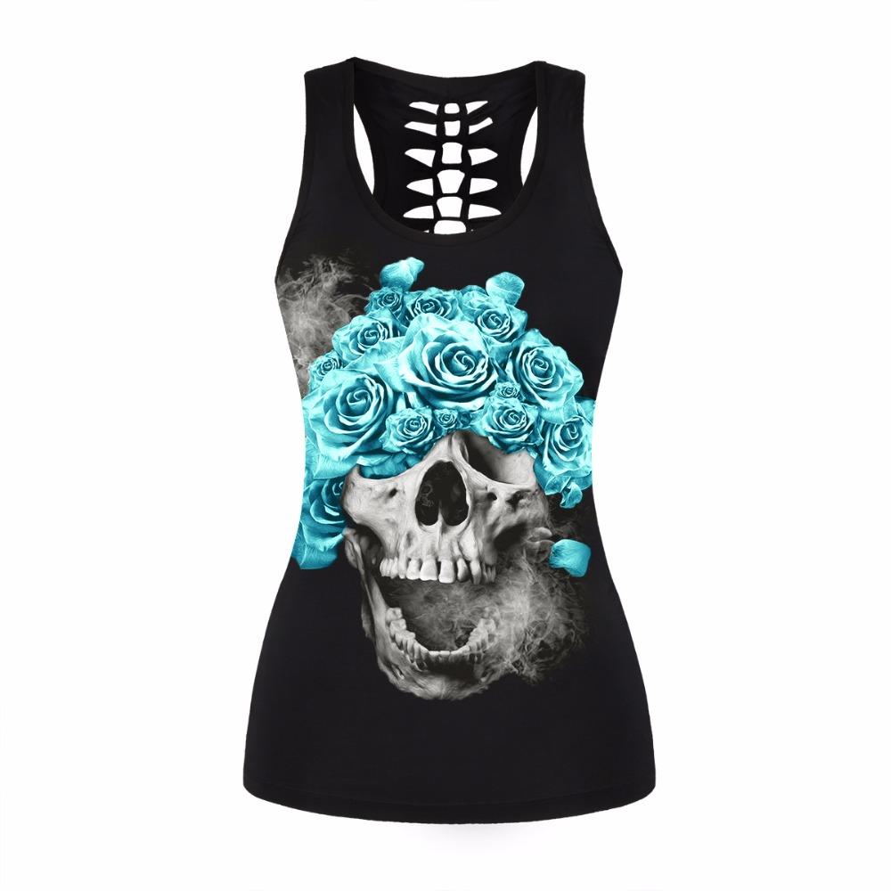 Skull Gift 3D Printed Skull Black Tanks – Designfullprint