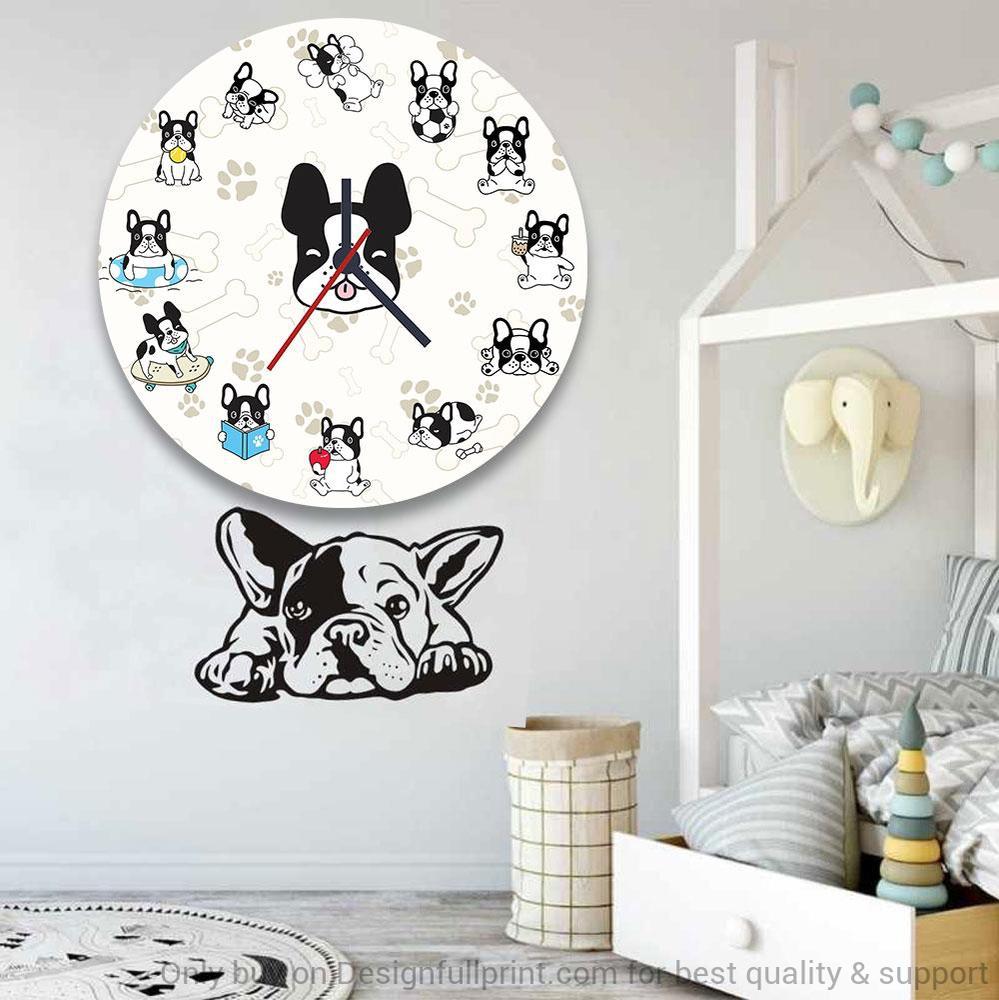 French Bulldog Clock LH Dog Lover Gift – Designfullprint