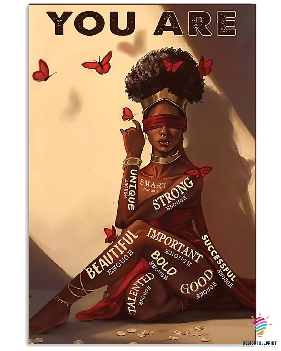 Butterflies Black Girl You Are Canvas Art and Poster LN Black And Proud ...