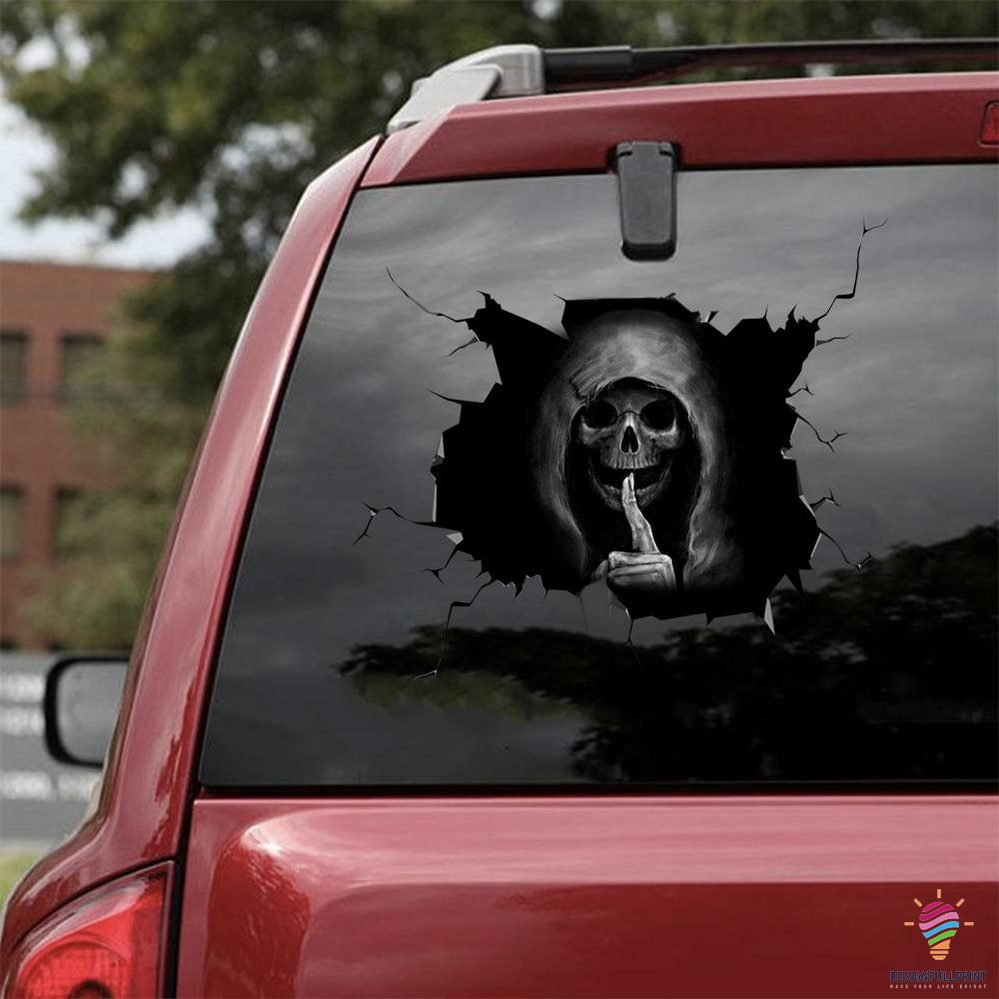 Skull Gift Black Skull Car Sticker CM – Designfullprint