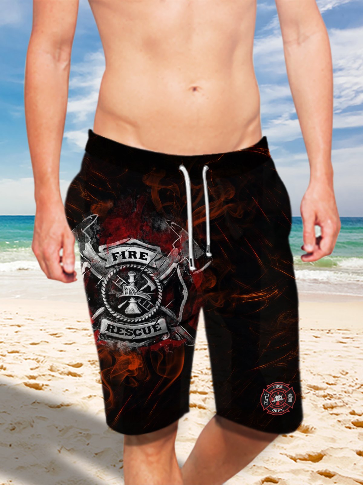 Firefighter Gift Fireman Gift Ultra-light Drawstring Shorts for Men ...