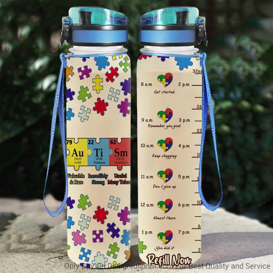 Autism Gift Autism Water Track Bottle Autism Awareness – Designfullprint