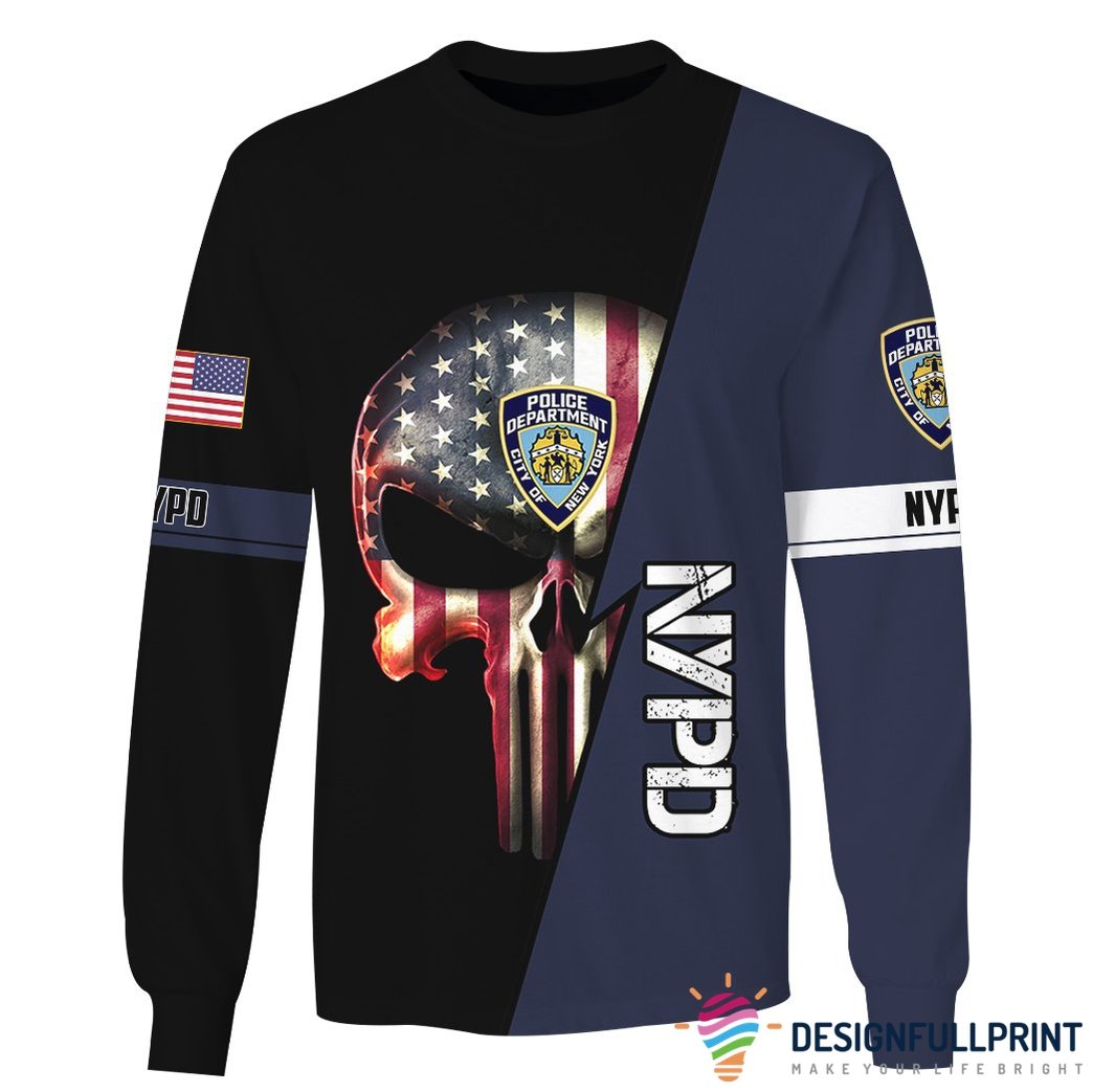 NYPD US Unisex Size Hoodie Zipup Longsleeve T-shirt NYPD Sweatshirt ...