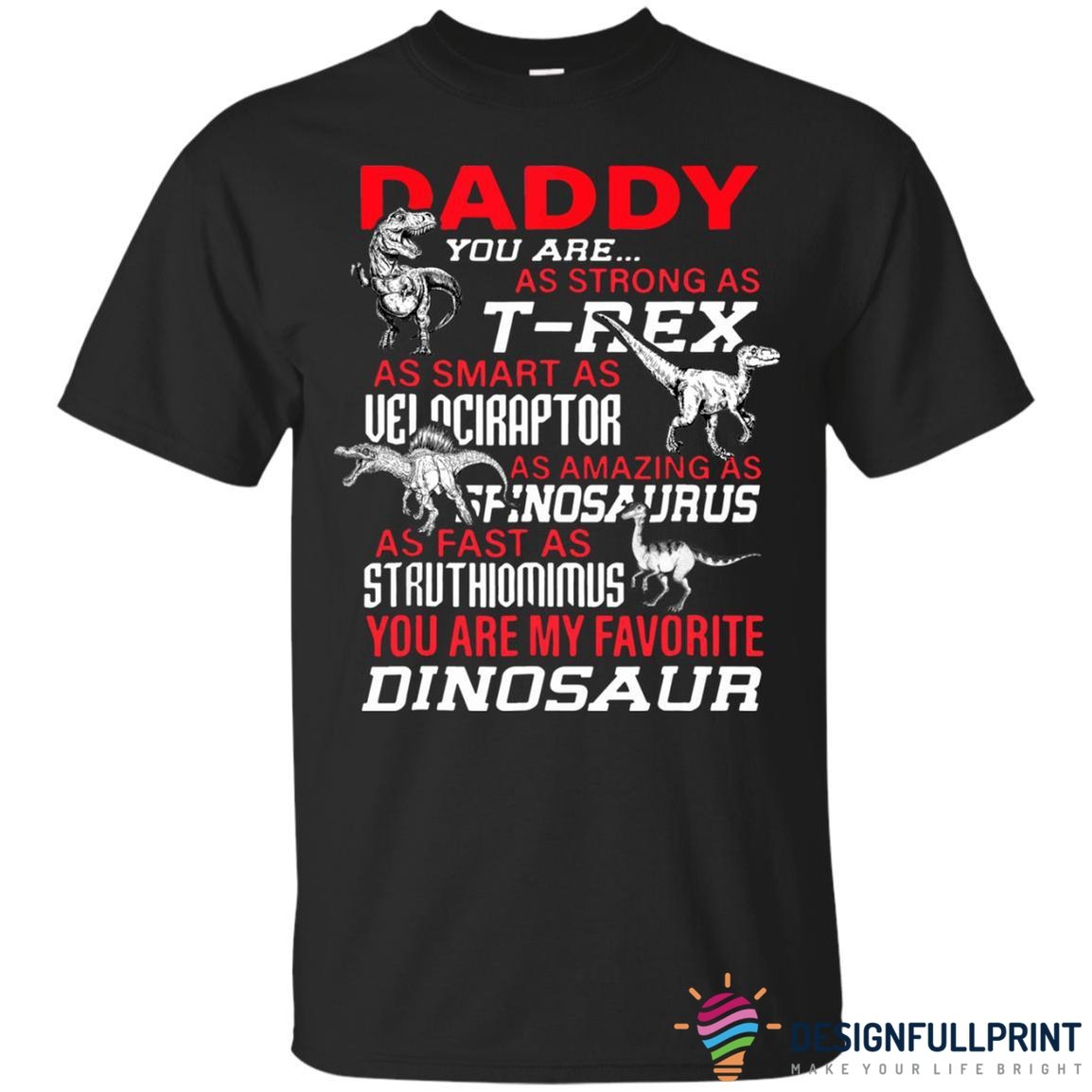 Birthday Presents For Dad T rex Dad Shirt Gift For Father – Designfullprint