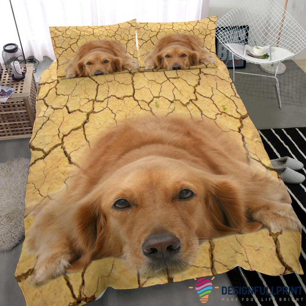 Golden Retriever Sleeping Bedding Set CH Dog Lover Gift – Designfullprint