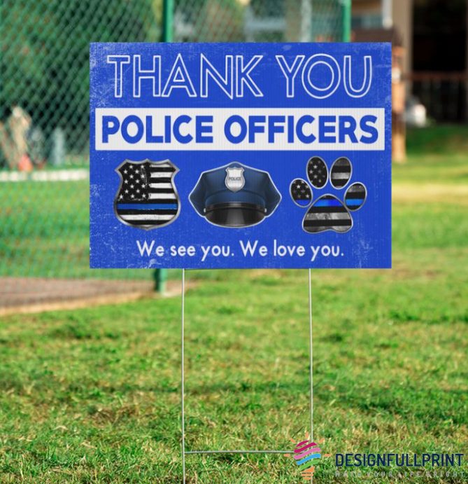 Gifts for Police Officers Police Officers Yard Sign LH – Designfullprint