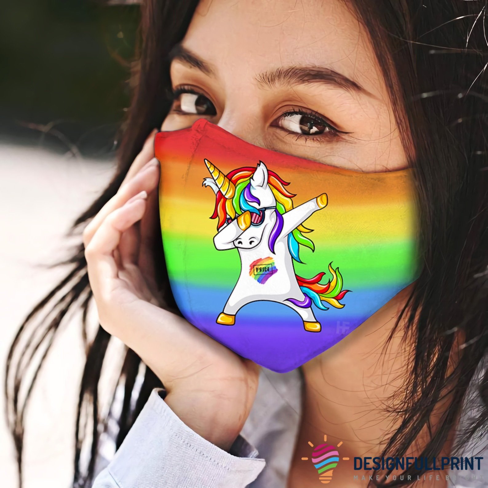 LGBT Pride LGBT Unicorn LGBT Pride Love Is Love Face Mask 3 Pack HG ...