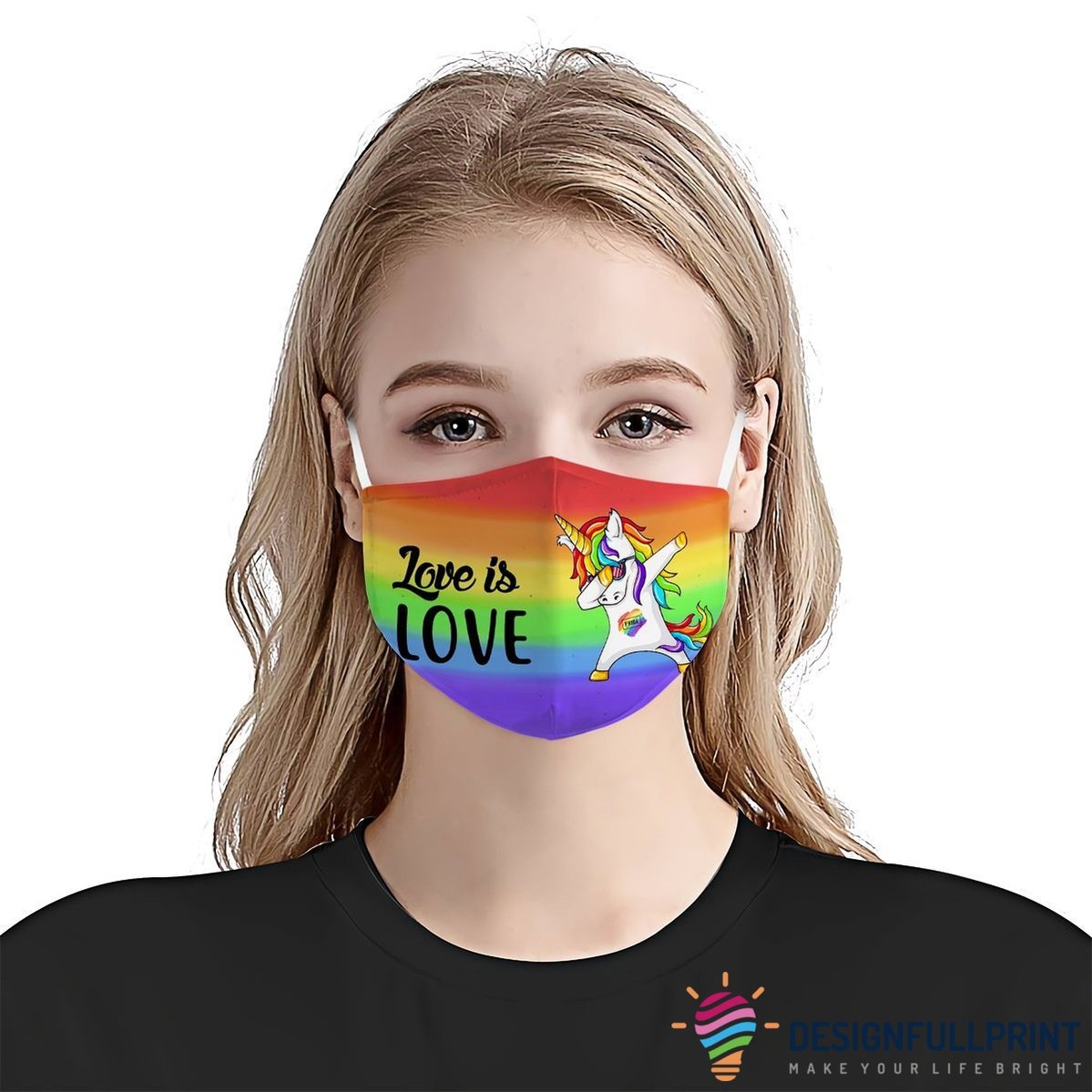 LGBT Pride LGBT Unicorn LGBT Pride Love Is Love Face Mask 3 Pack HG ...