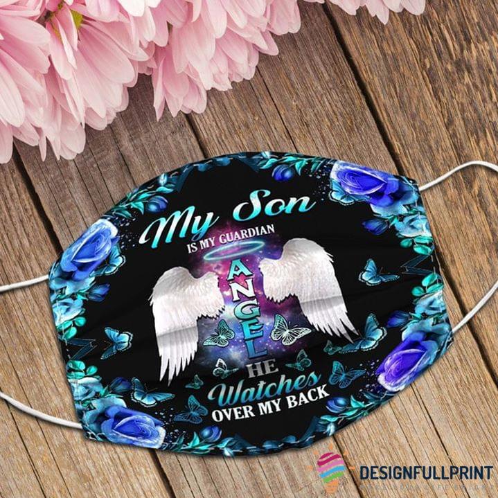 My Son Is My Guardian Angel He Watches Over My Back Face Mask 3 Pack HG ...