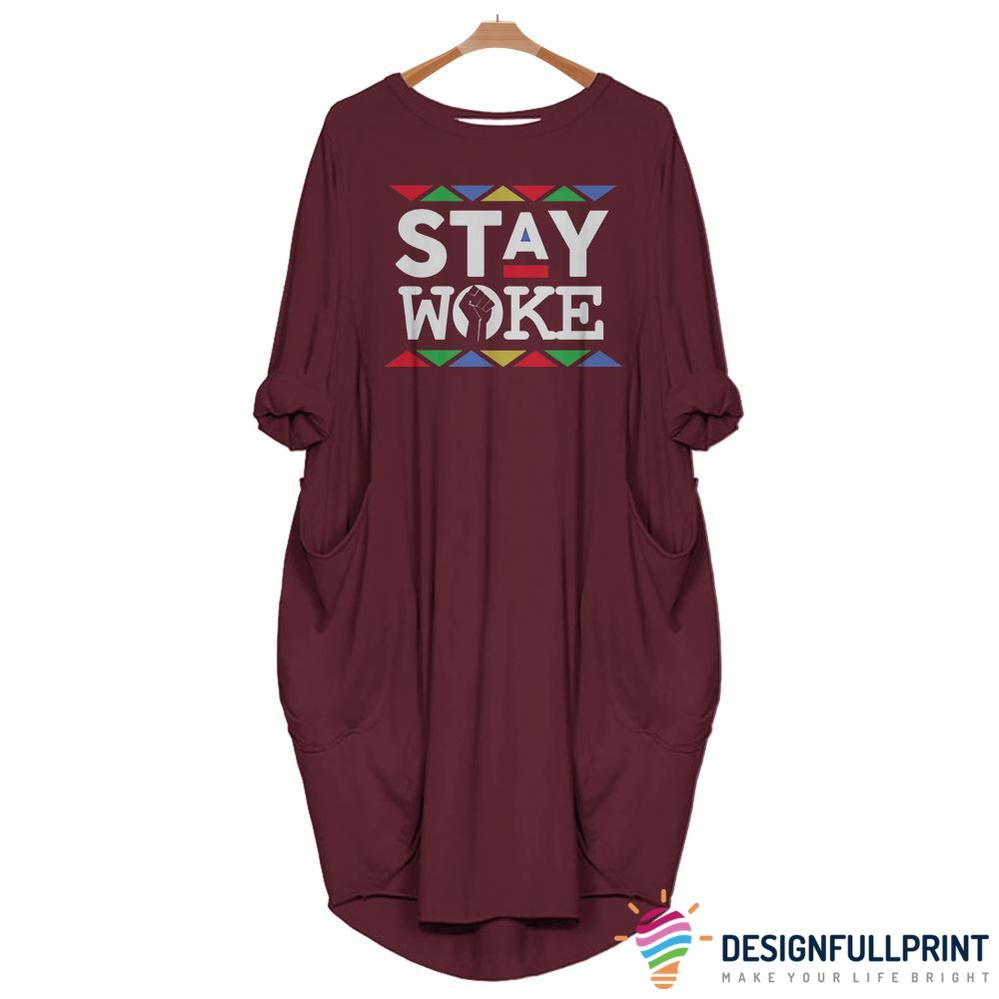 Black American Gift Stay Woke Black History Month Dress for Women ...