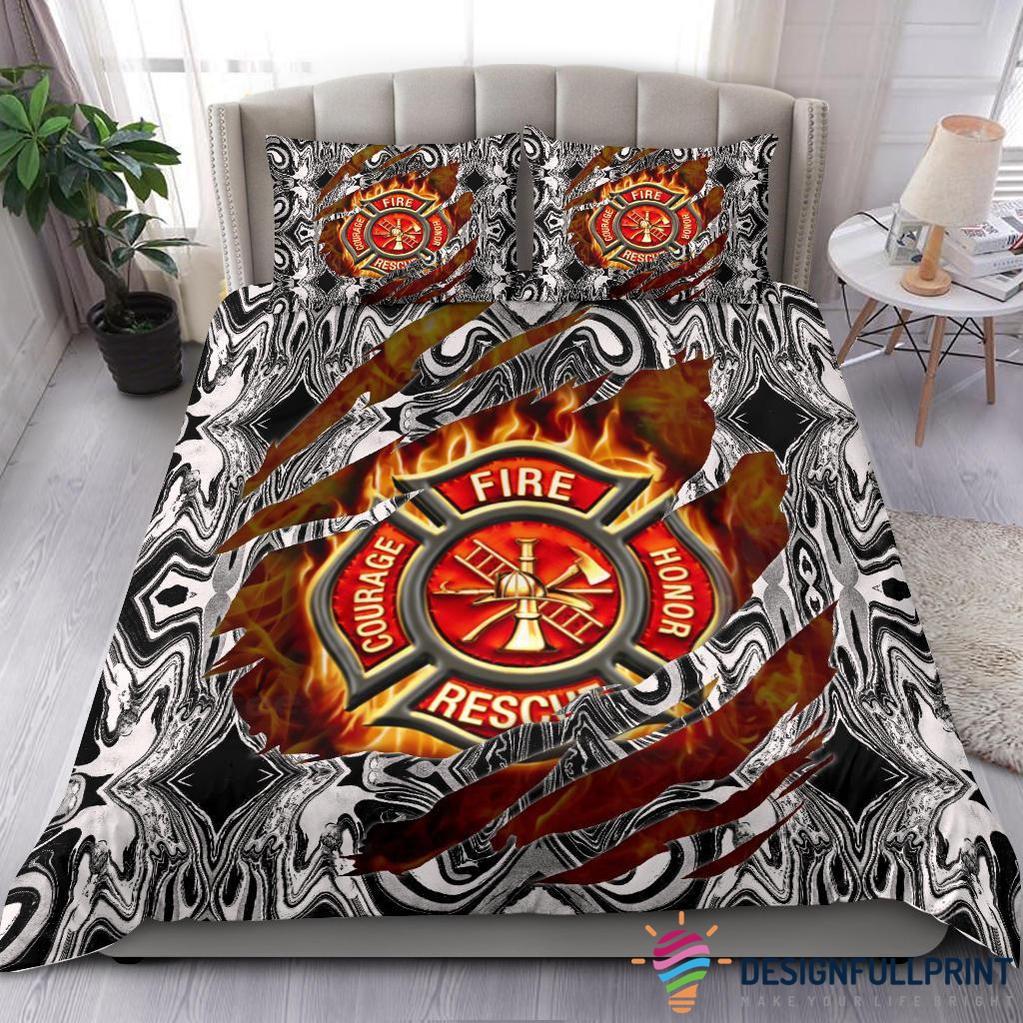 Firefighter Gift Fireman Gift Firefighter Fire Rescue Bedding Set CH ...