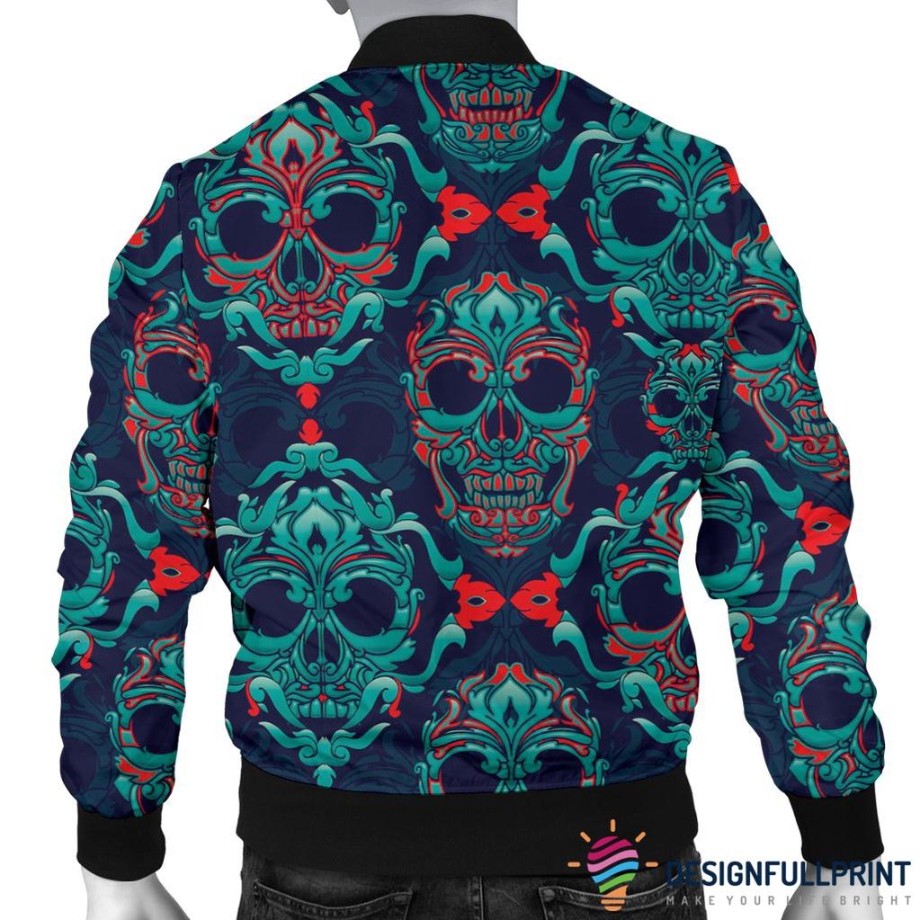 Skull Gift Skull Men’s Bomber Jacket – Designfullprint