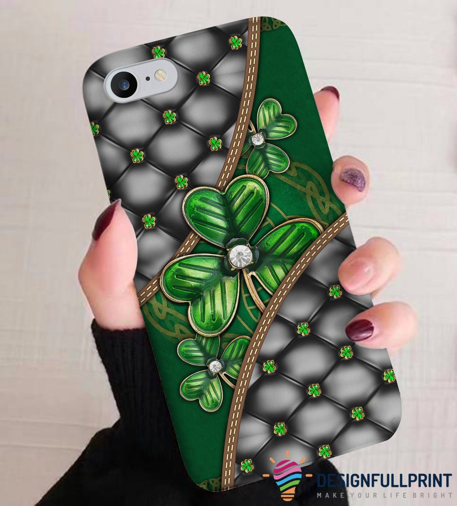 Irish Gift Idea Shenanigans Gemstone Shamrock Irish Phone Case HG ...
