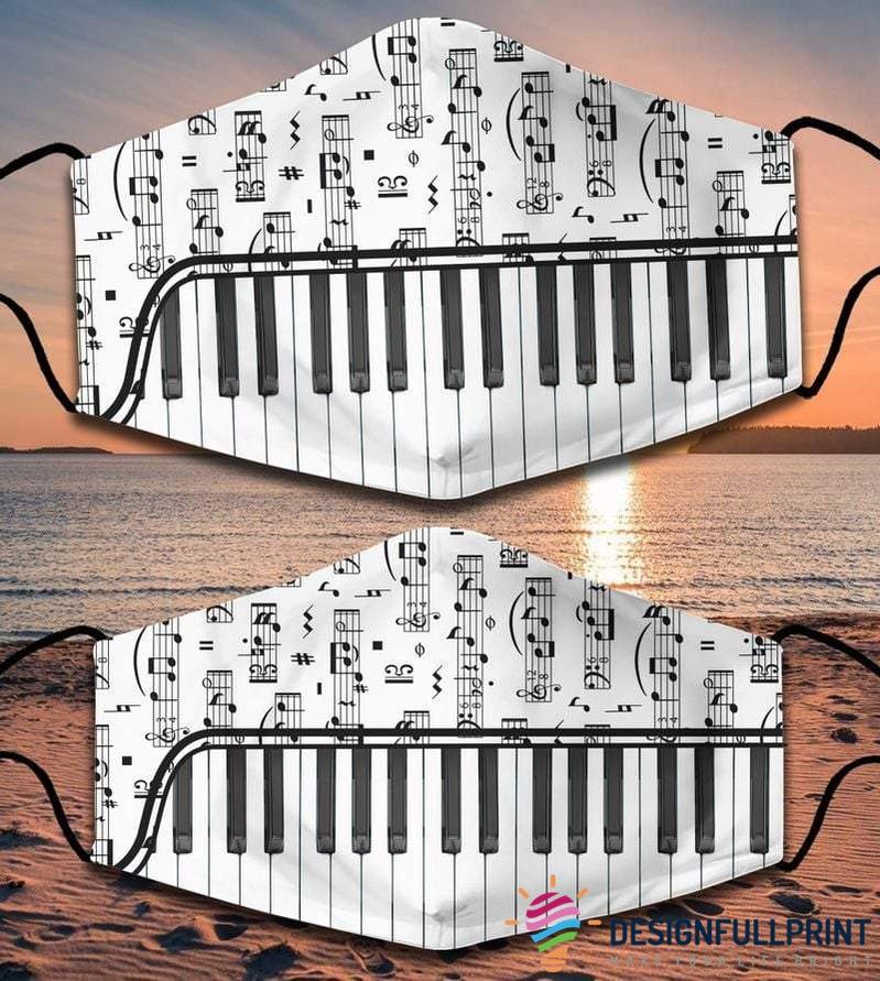 Musical Piano Keys Themed Cloth Mask HG – Designfullprint
