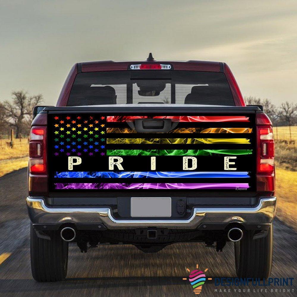 LGBT Pride Gift Idea America LGBT Pride Truck Tailgate Decal Sticker ...