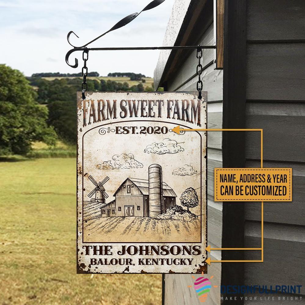 Personalized Farm Sweet Farm Customized Classic Metal Signs CM Farmer ...