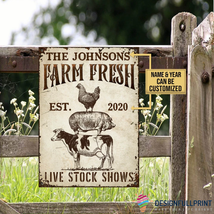 Personalized Farm Live Stock Shows Customized Classic Metal Signs CM ...