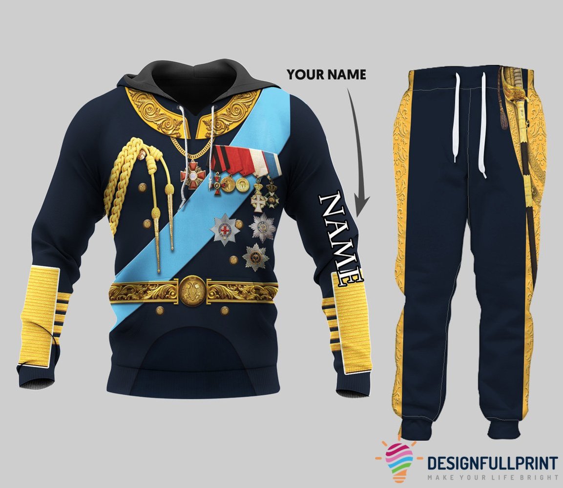 Nicholas II of Russia Tracksuit Unisex Hoodie With Pants Set ...