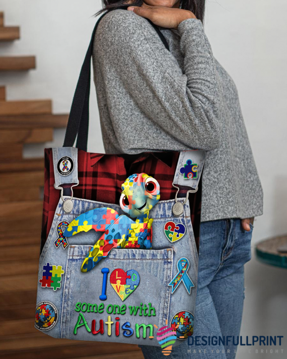 Autism Gift Autism Awareness I Love Some One With Autism Turtle Pattern ...
